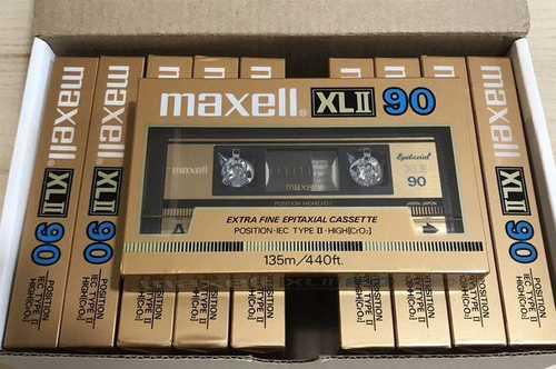 Аудилкассеты Maxell XLll 90 1985 год блок