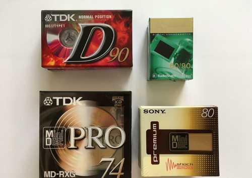 Новые аудио и видео кассеты, MD-диски (мини-диски)