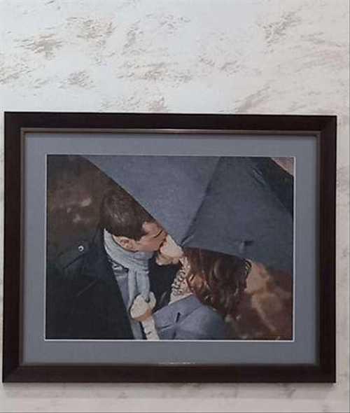 Вышивка крестом картина" Осенний поцелуй"