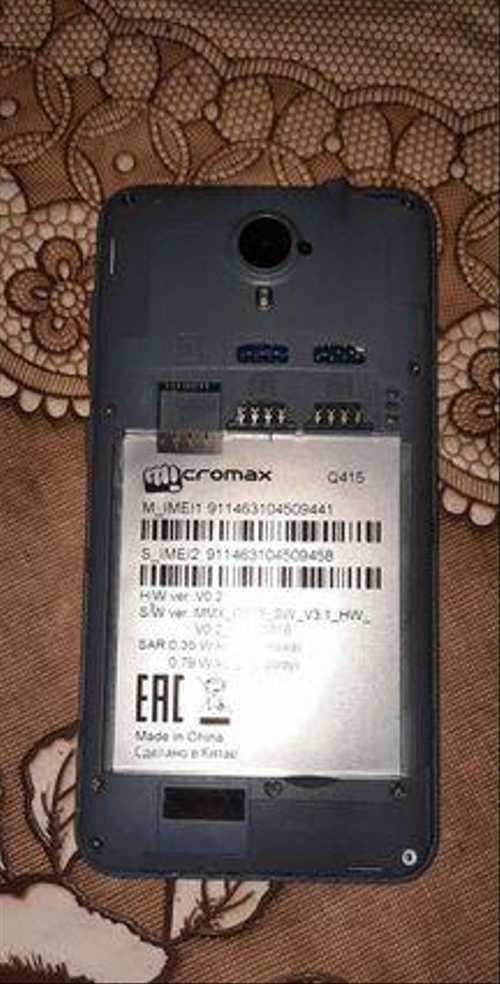 Телефон micromax Q 415