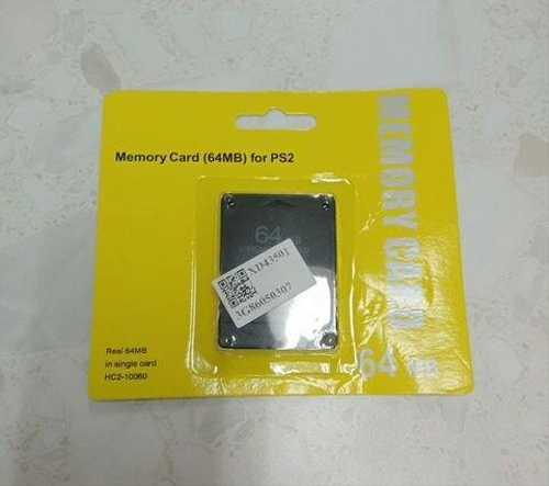 Memory Card(карта памяти) для PlayStation 2 64mb