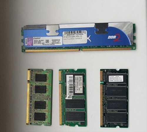 Память sodim 512Mb DDR2 667MHz, 256Мб