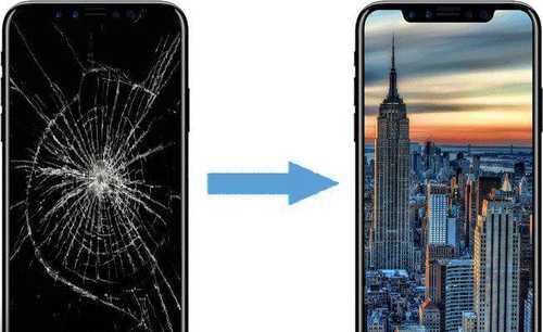 Разбитый дисплей iPhone X
