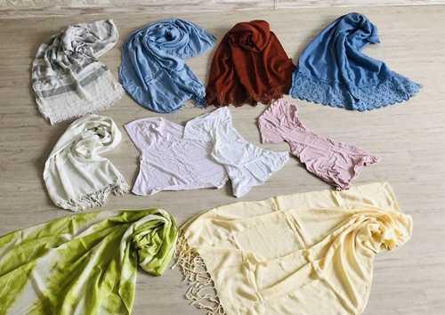 Палантины, шарфики, готовые хиджабы бесплатно паке