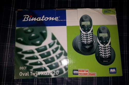 Телефон dect binatone Oval Twin XD1220 Новый 2 тру