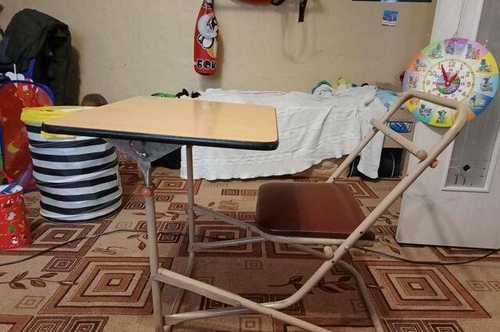 Детский стол и стул складной парта складная