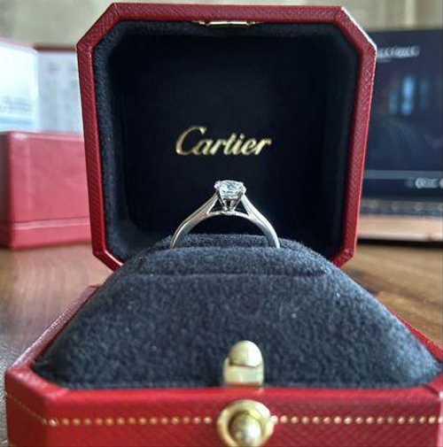 Cartier solitaire 1895 платина оригинал