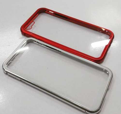 Магнитный бампер стекло. iPhone 7/8