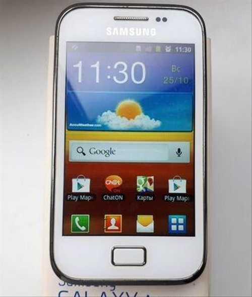 Телефон Samsung S7500 Galaxy Ase Plus белый