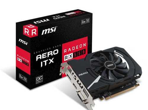 Видеокарты MSI Radeon RX 550 aero ITX 2G