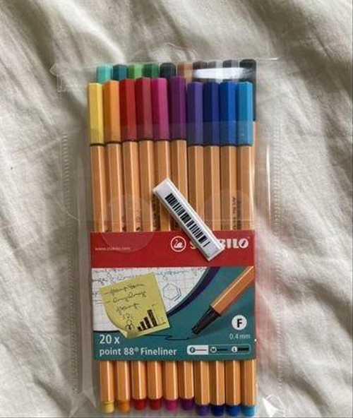 Капиллярные ручки линеры Stabilo Point, 20 цветов