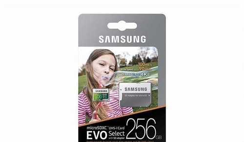 Новая USA SAMSUNG 256GB 100MB/s (U3) microsdxc EVO