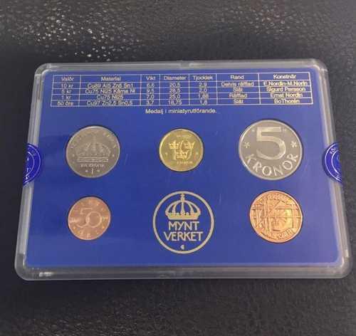 Швеция набор из 5 монет 2000 года