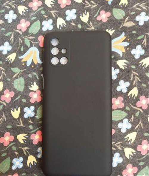 Чехол новый чёрный матовый samsung M31S