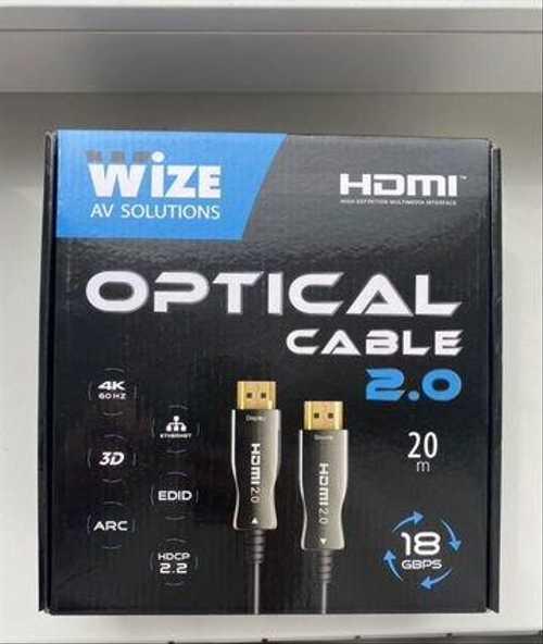 Кабель hdmi Wize оптический. AOC-HM-HM-20M