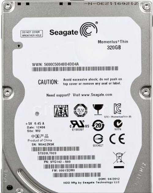 Жёсткий диск Seagate Momentus 320Гб (ST320LT020)