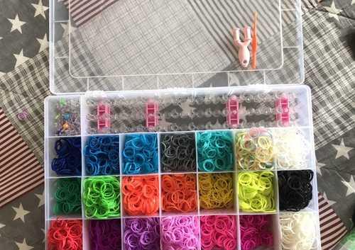 Rainbow loom набор резинок для плетения