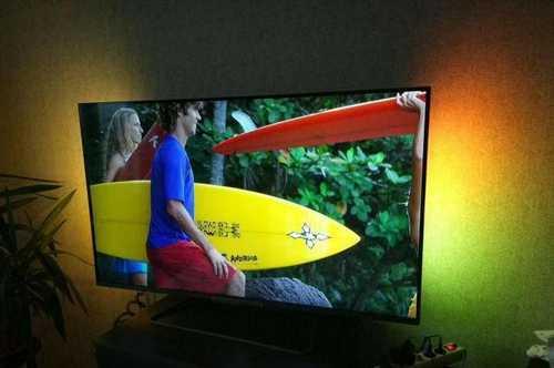Тонкий SmartTV Philips 108см 3D wifi,600Гц,саб