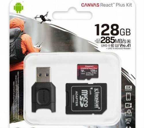 Карта памяти kingston canvas react plus microsd