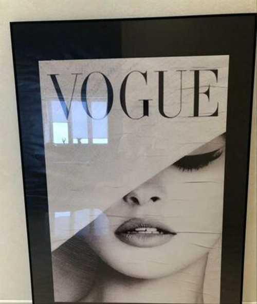 Постер фотокартина Vogue в раме
