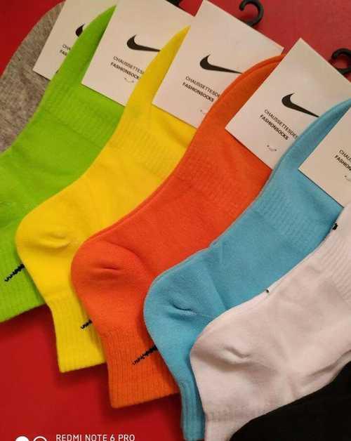 Носки укороченные цветные для спорта
