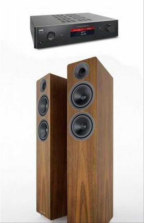 Комплект Acoustic Energy AE309 Walnut + NAD C368