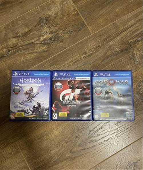 Игры для playstation 4. Horizon, GoW, Gt Sport