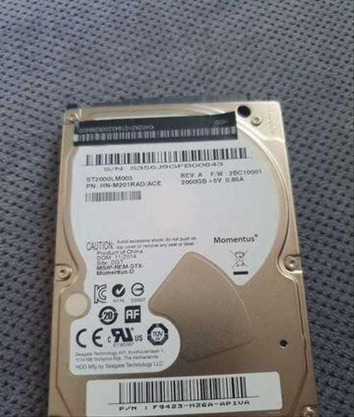 HDD 2,5" 2Tb жесткий диск для ноутбука