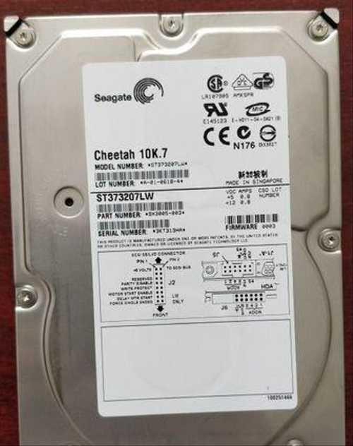 Новый жесткий диск HDD Seagate ST373207LW scsi