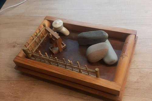 Дзен сад, сад камней настольный. Япония. 20*30 см