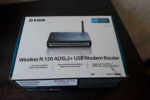 D-Link wireless n150 adsl2 modem router, роутер