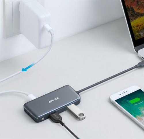 Адаптер USB C Хаб Anker для ноутбуков и MacBook