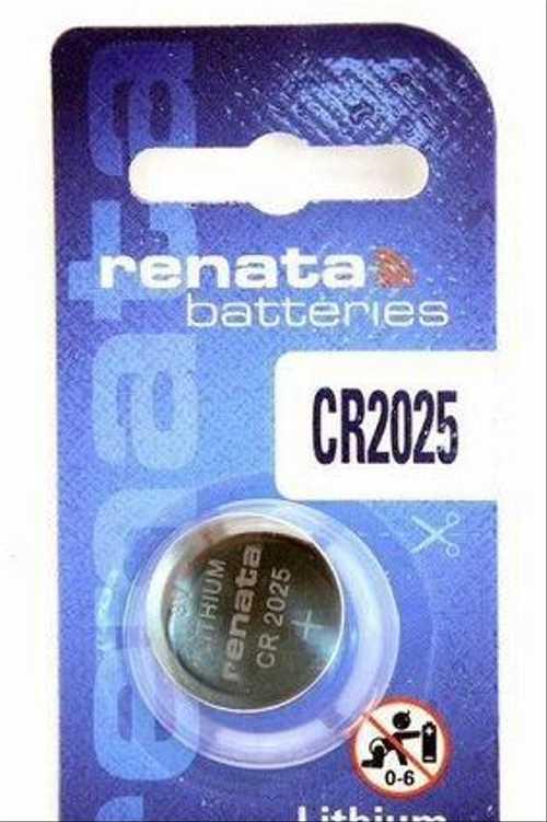 Батарейка литиевая Renata CR2025, DL2025 3V