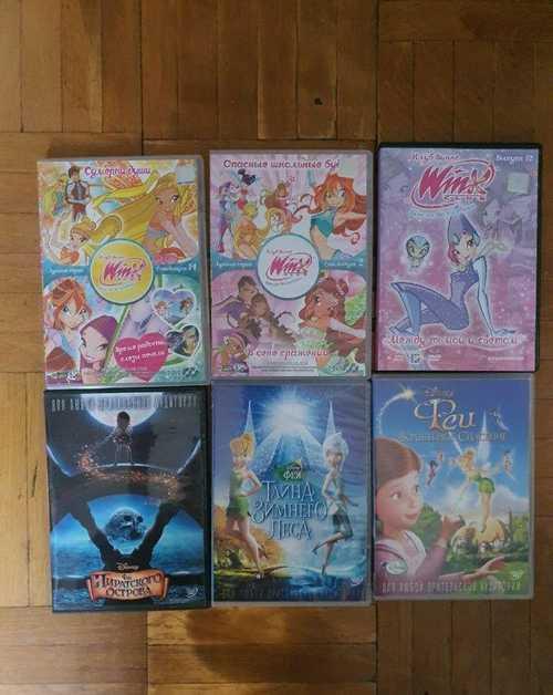 DVD мультфильмы. феи, Monster High, Hello Kitty