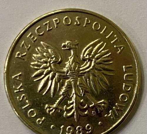 Монета 10 польских злотых 1989