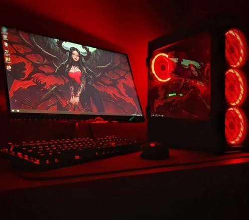Игровой пк ryzen RX580 "Ядерный Суккуб RED"