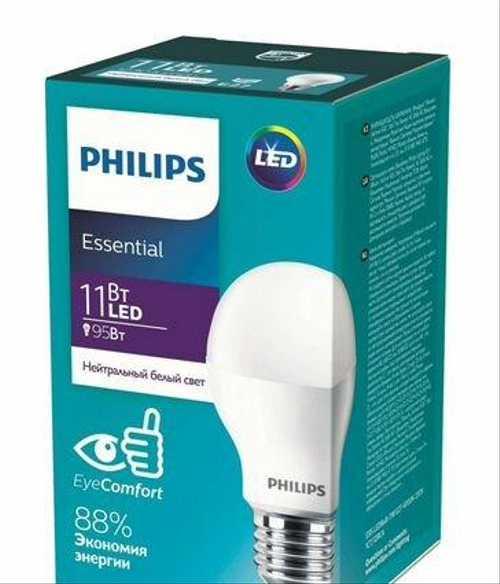 Лампа светодиодная Philips Essential LED, E27, 12ш