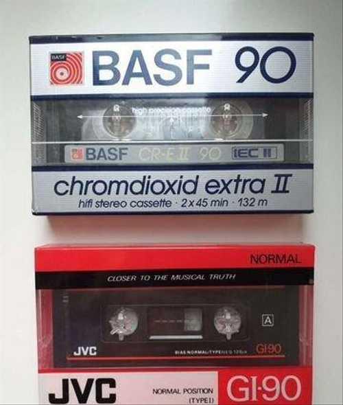 Аудиокассета 90мин. basf и JVC