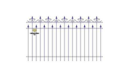 Заборные секции ограждения арт. 16