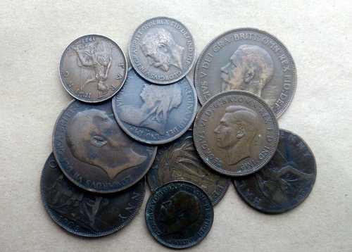 Лот старинных монет Великобритании (Англия)