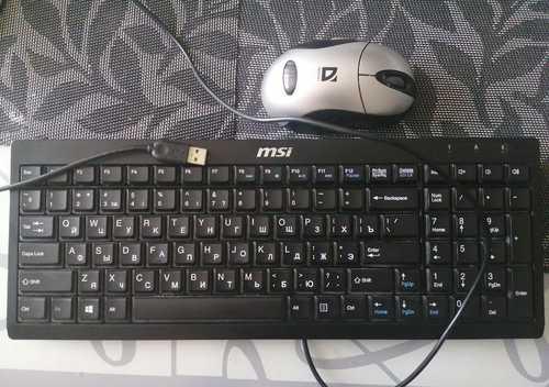 Клавиатура MSI +мышь Defender