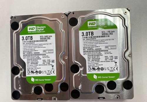 Жесткий диск 3,5 бу WD Green 3000 gb wd30ezrx