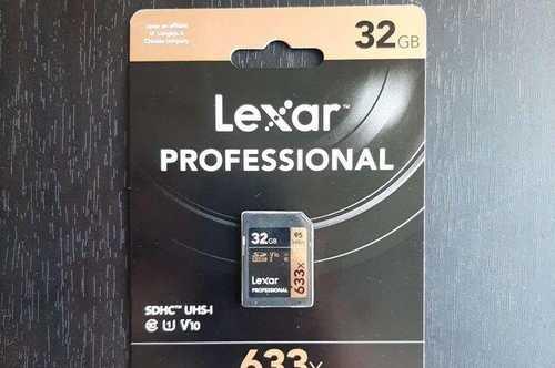 Карта памяти 32Gb Lexar Professional 633x SD UHS