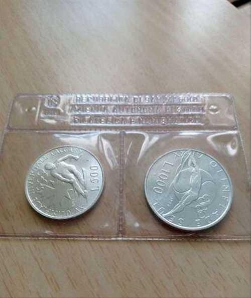 Набор из 2х серебряных монет Сан-Марино