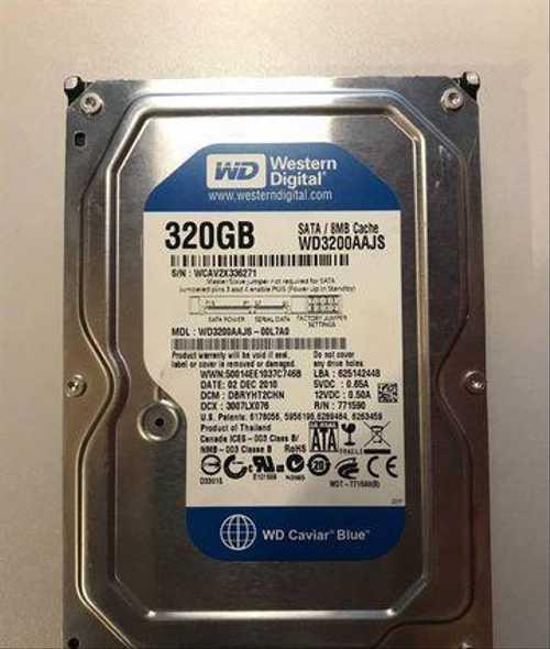 Жесткий диск WD Blue 320гб HDD WD3200aajs