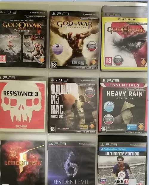 Игры на Sony Playstation 3, PS3. God of War, RE5,6