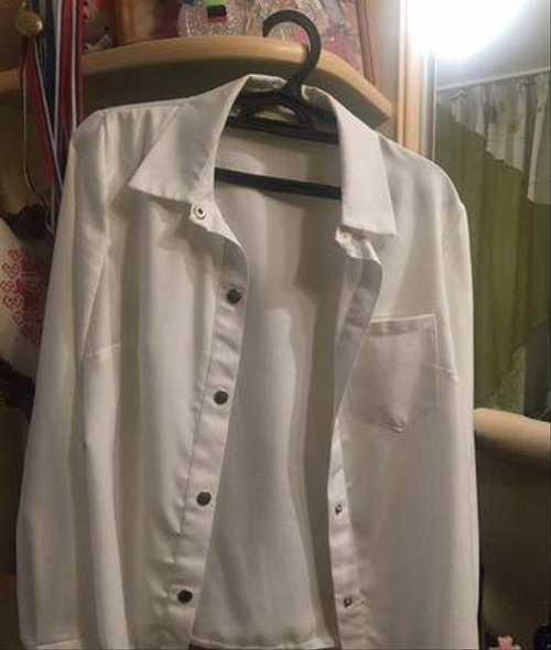 Рубашка блузка белая