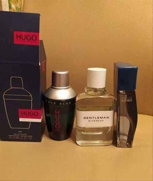 Туалетная вода мужская hugo boss, givenchy, kenzo
