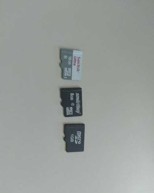Micro sd карты (16GB, 8GB, 1GB)