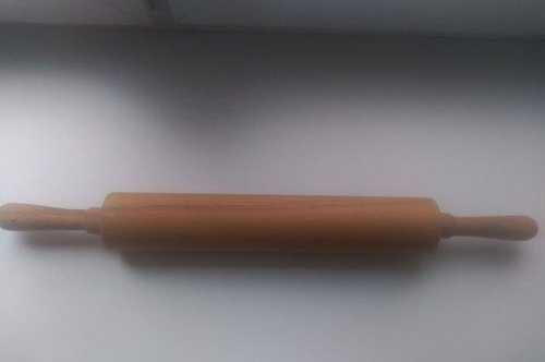 Скалка деревянная (бук) с вращающимися ручками